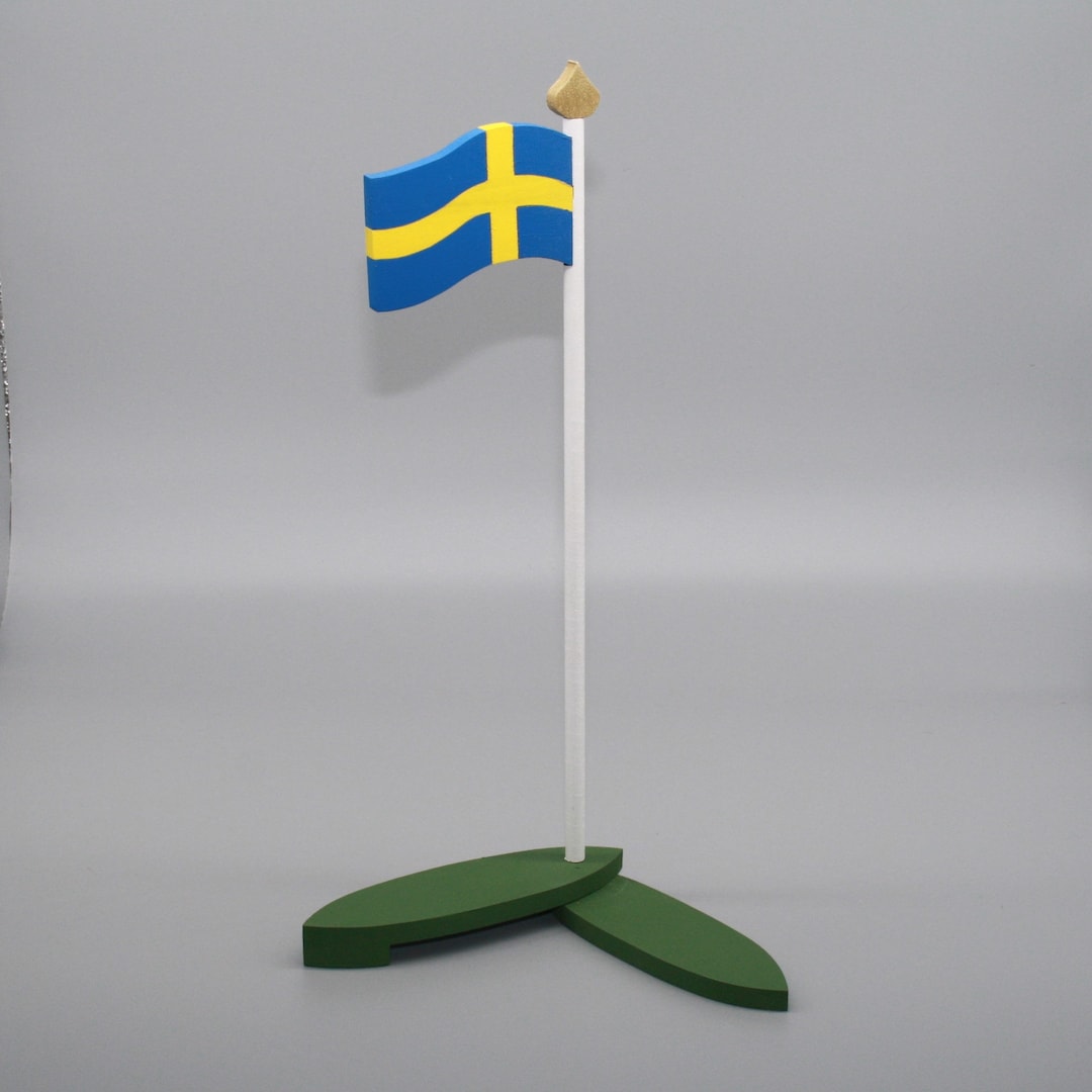 Swedish Flag Handmade Wooden Flag Made in Sweden Swedish - Etsy