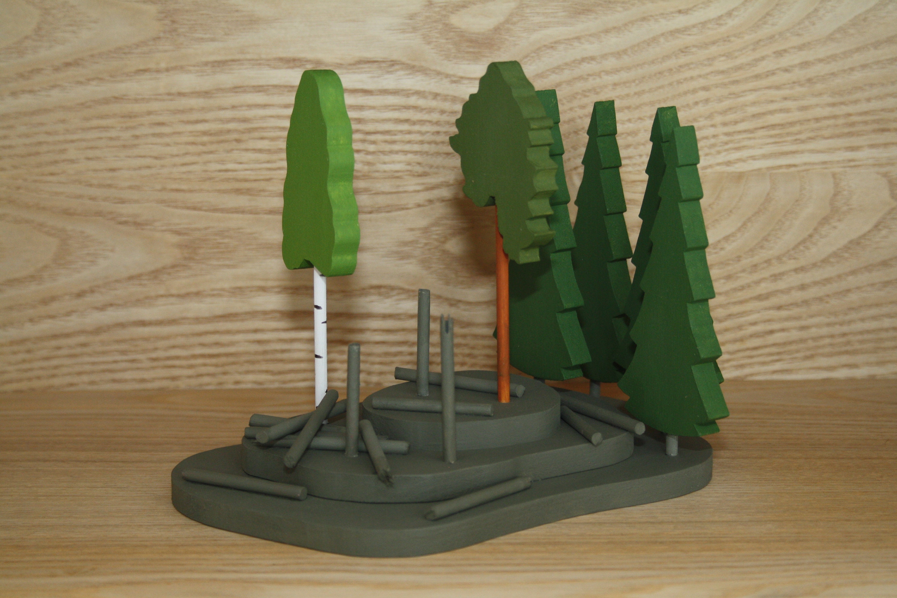 Deforestation Handmade Wooden Sculpture Made in Sweden - Etsy