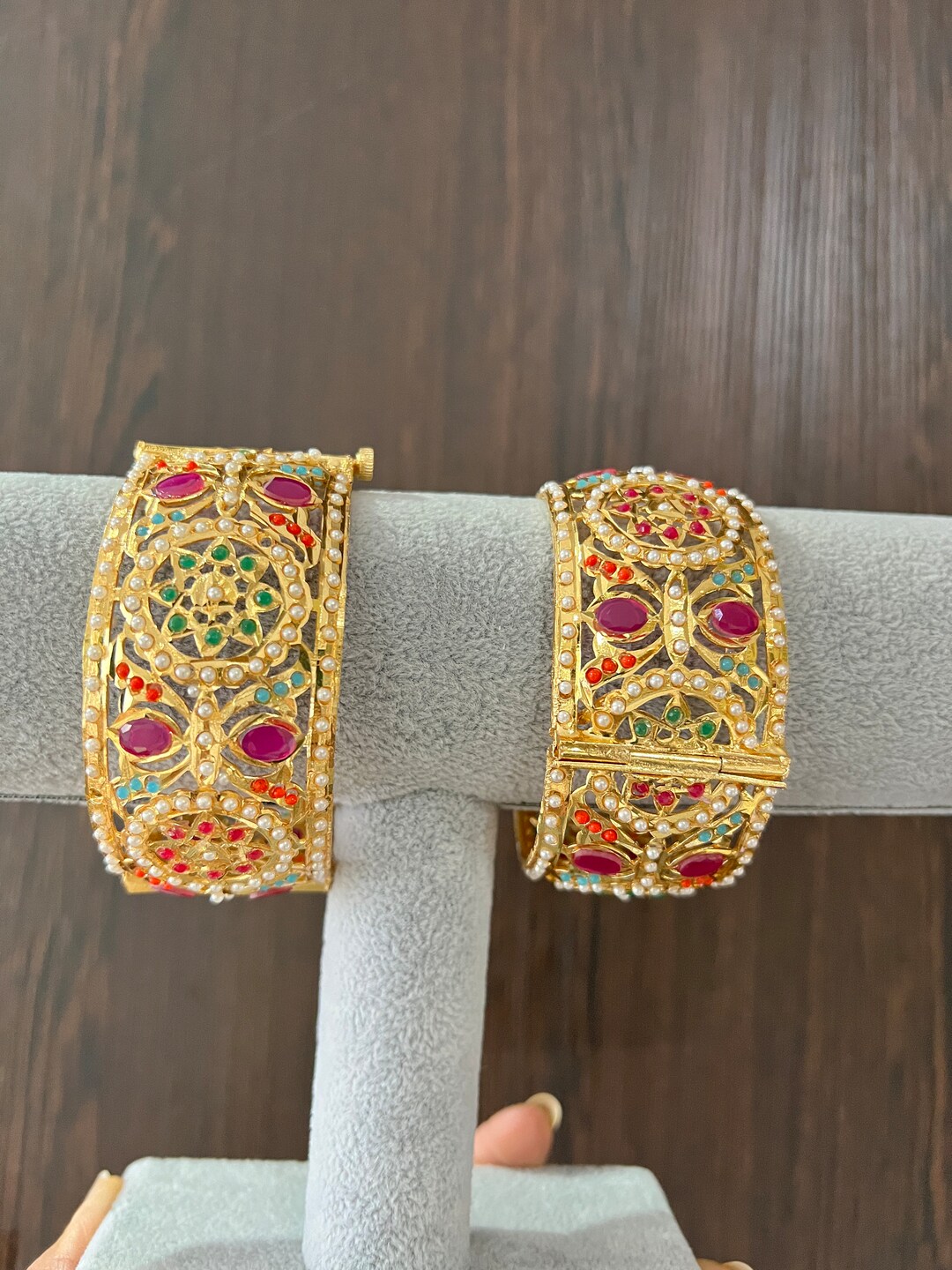 Traditional Indian Bangles/jadau Bangles With Screw /pakistani Jewelery ...