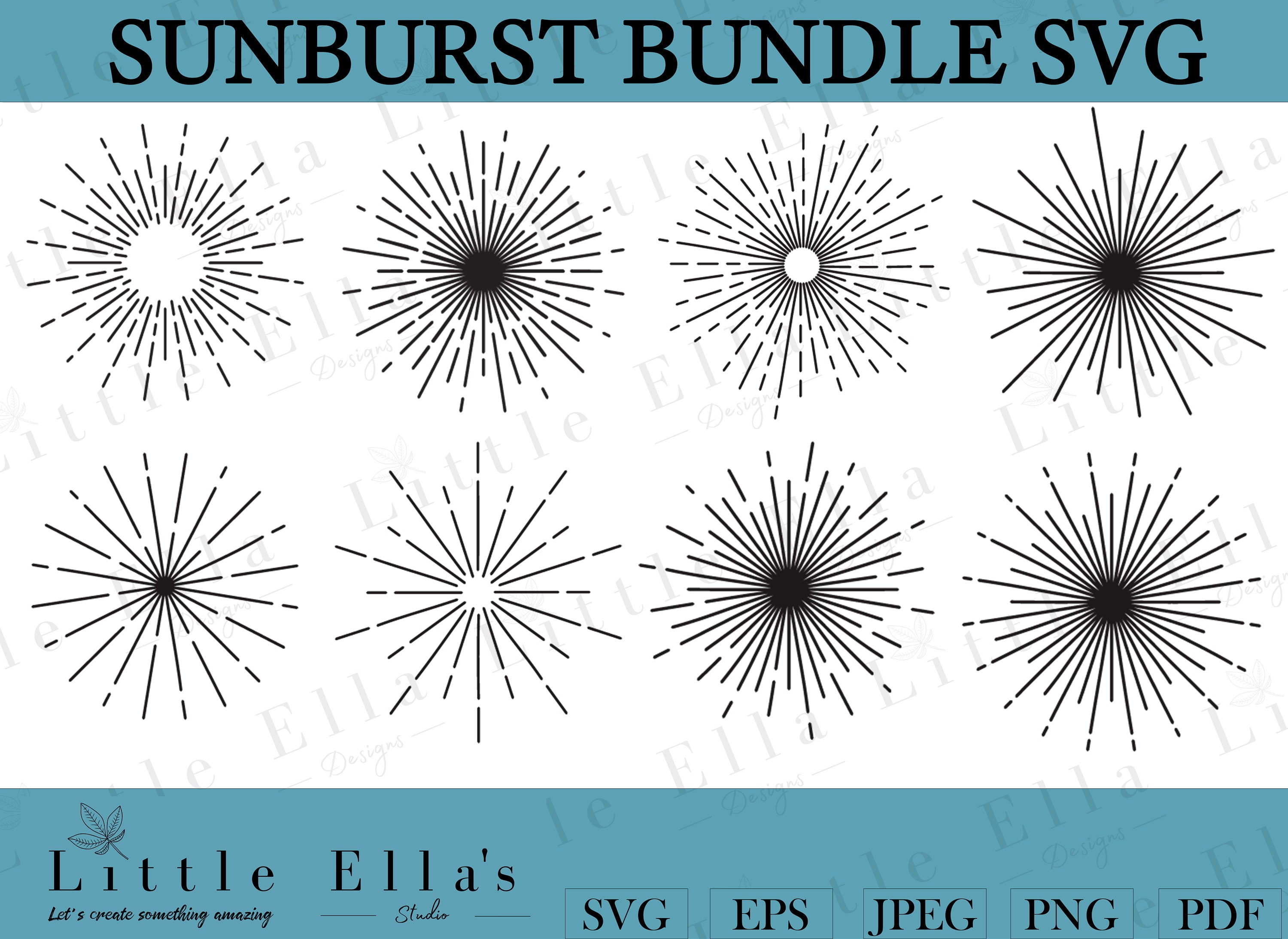 Sunburst SVG Sunburst Bundle SVG Sunburst PNG Starburst - Etsy