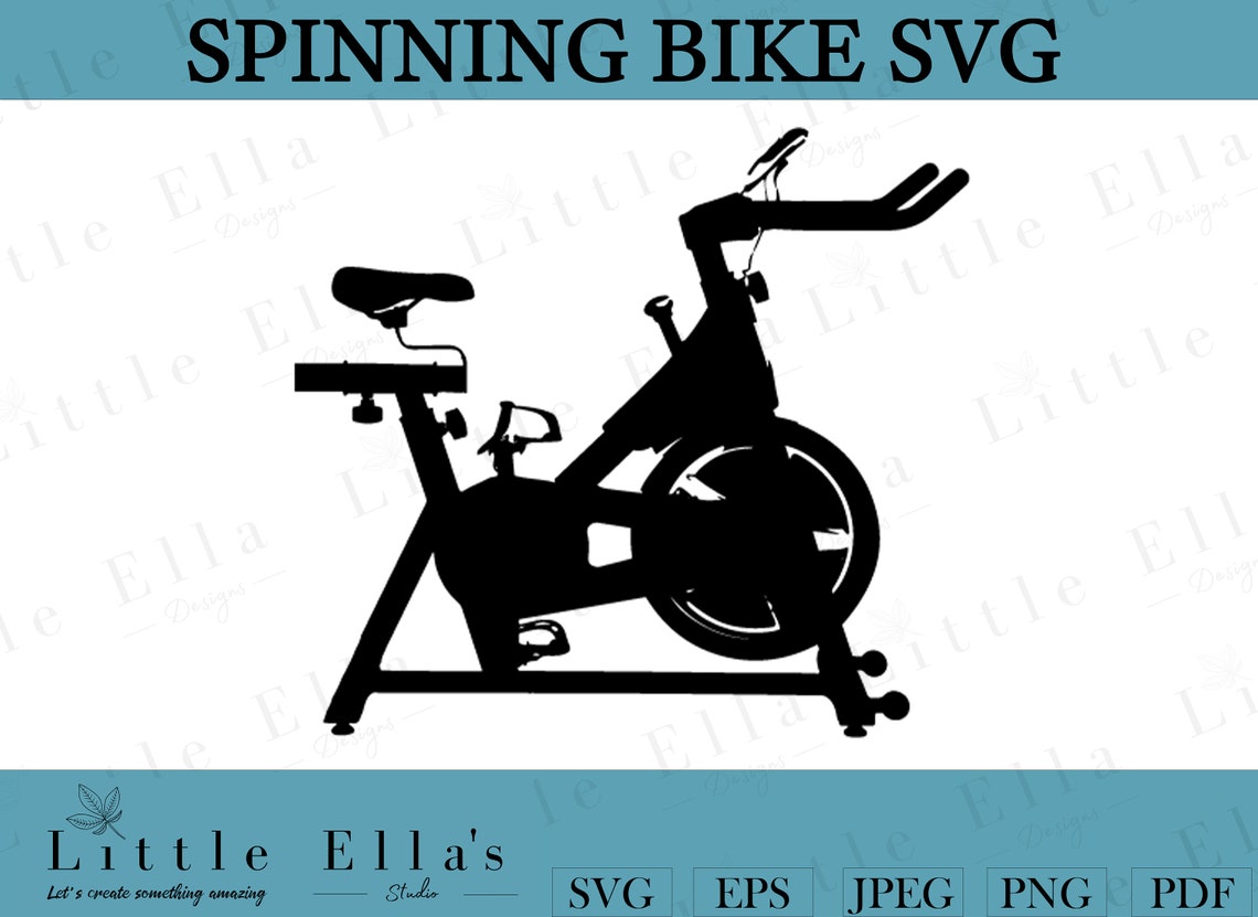 Spinning Bike Svg, Exercise Bike Svg, Spinning Bike Clipart Vector ...