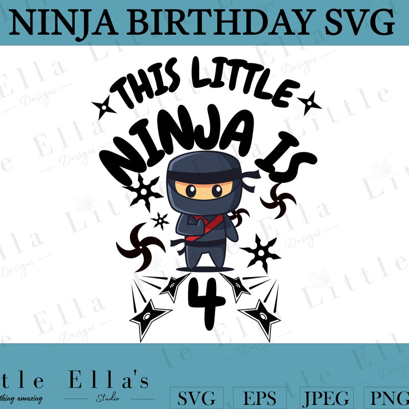 4 Ninjas Svg - Etsy