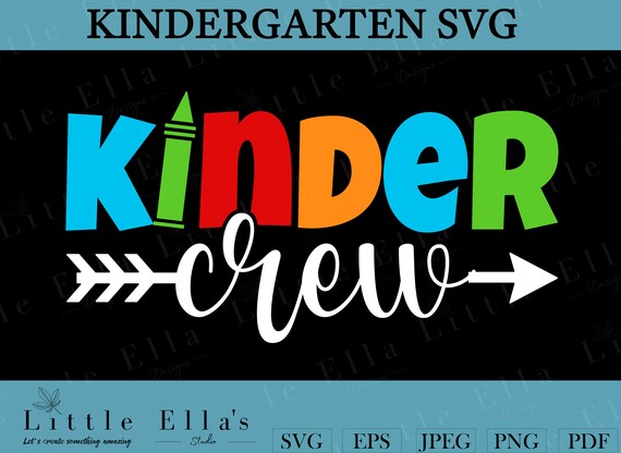 Kinder Crew SVG Kindergarten Crew SVG Back to Kindergarten - Etsy