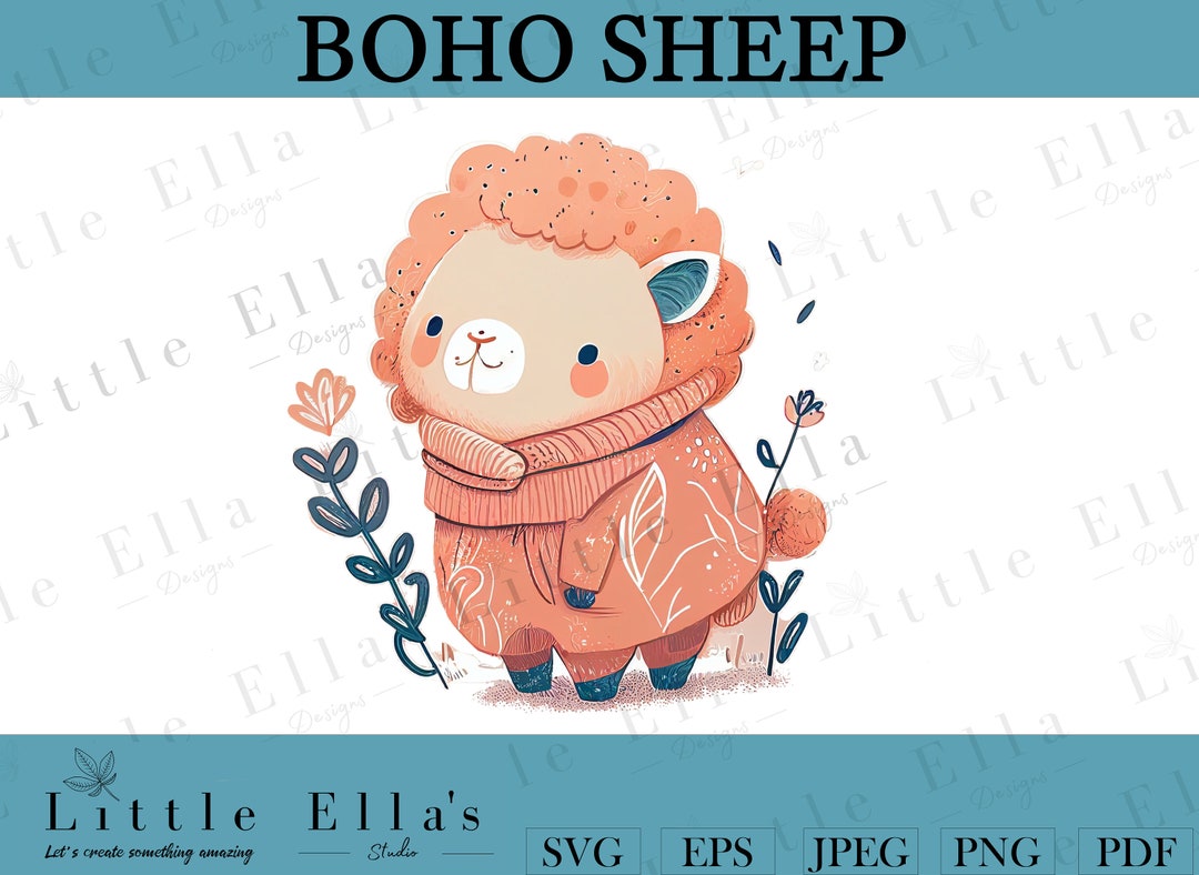 Boho Sheep PNG, Sheep PNG, Cute Sheep PNG, Sheep Graphics, Sheep Images ...