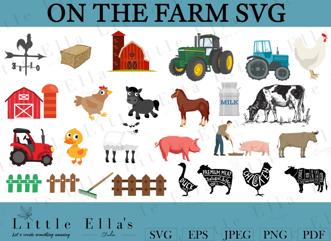 Farm SVG Bundle, Farmer SVG, Cows SVG, Pigs Svg, Farm Life Svg ...