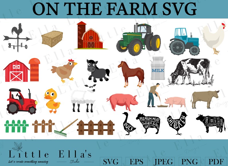 Farm SVG Bundle, Farmer SVG, Cows SVG, Pigs Svg, Farm Life Svg ...