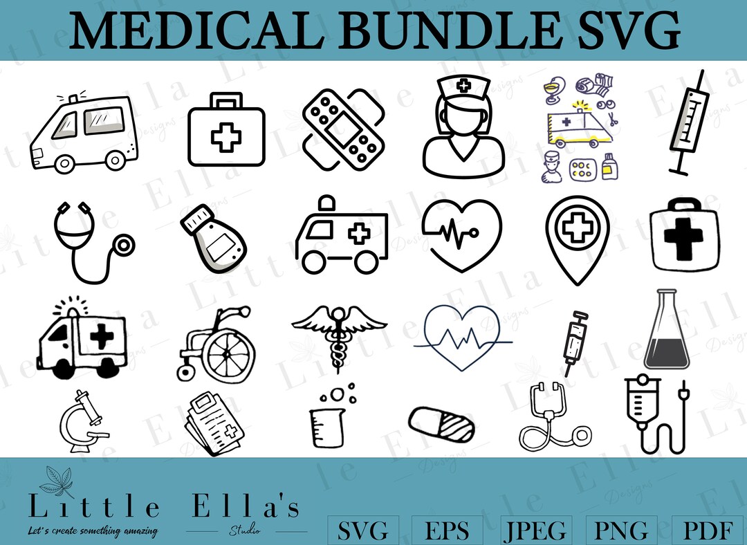 Medical Bundle SVG RN Nurse Medic Svg Nurse Doctor - Etsy