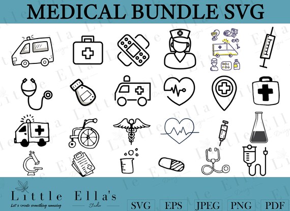 Medical Bundle SVG RN Nurse Medic Svg Nurse Doctor - Etsy
