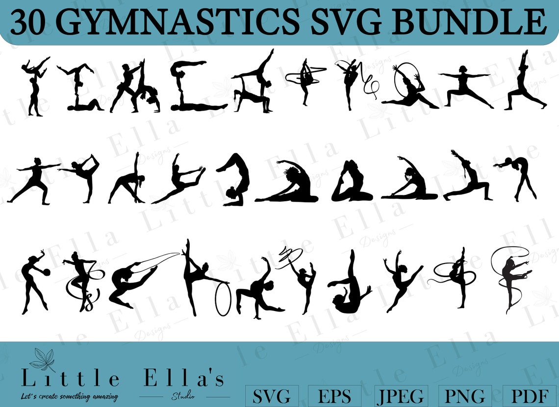 Gymnastics SVG Gymnastics Pattern SVG Gymnastics Dance SVG - Etsy