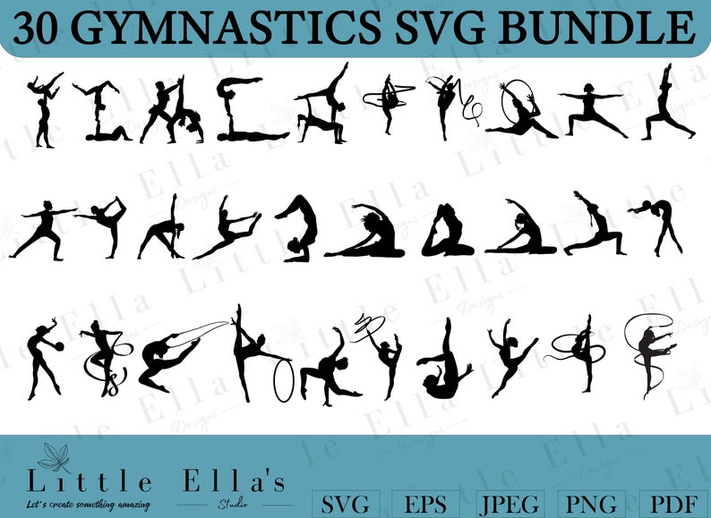 Gymnastics SVG Gymnastics Pattern SVG Gymnastics Dance SVG - Etsy