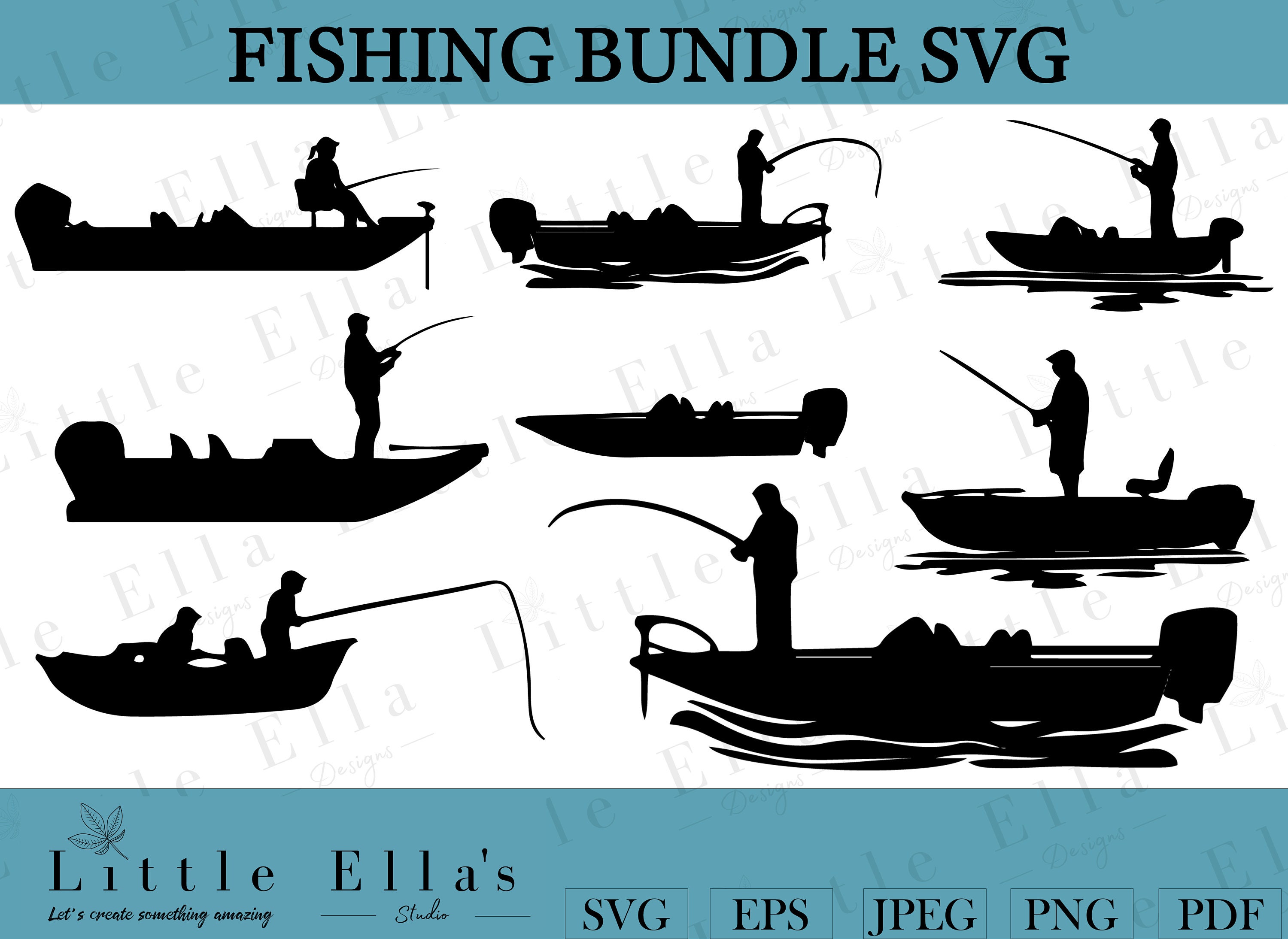 Fishing SVG, Fisherman SVG, Sea Fishing Svg, Boat Fishing SVG, Lake ...