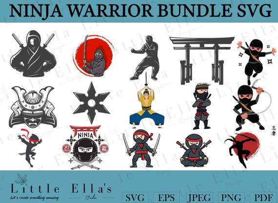 Ninja Warrior Bundle SVG Ninja PNG Bundle Ninjas Svg - Etsy