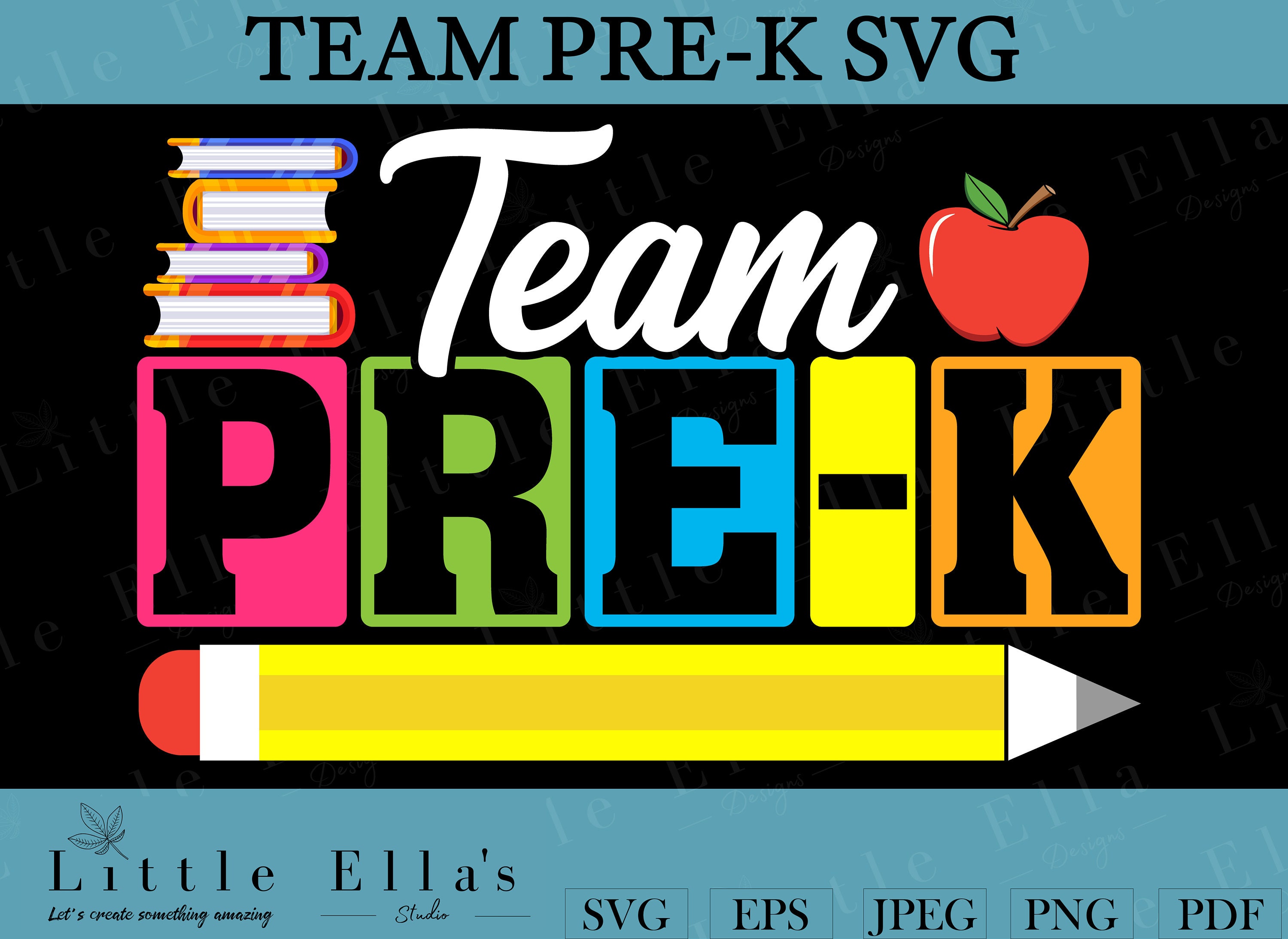 Team Pre-k SVG, Preschool SVG, Kindergarten SVG, Back to Kindergarten ...