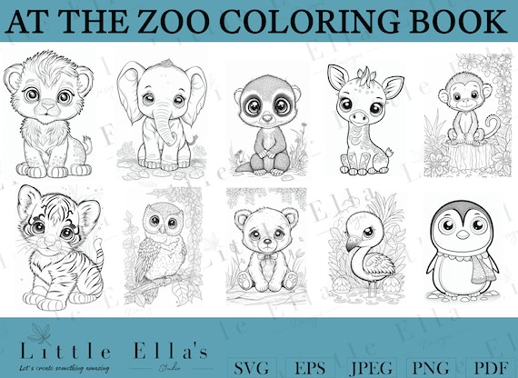 Baby Zoo Animals Coloring Pages