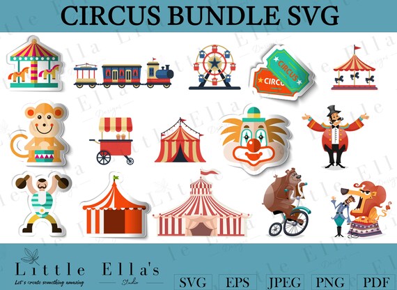 Circus Bundle SVG Circus Svg Circus Tent SVG Circus Tickets - Etsy