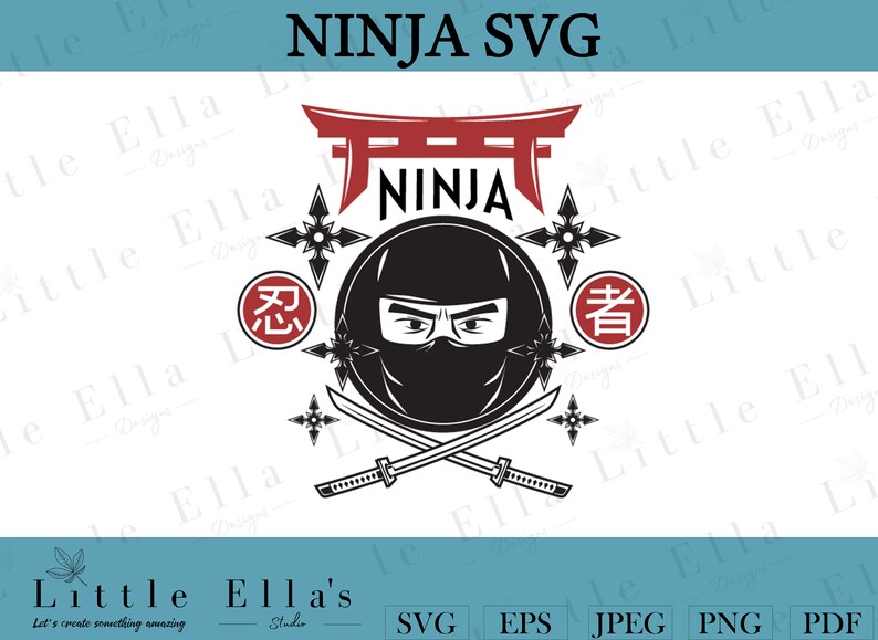 Ninja SVG, Samurai Ninja Svg, Ninja Throwing Stars Svg, Ninjua Swords ...