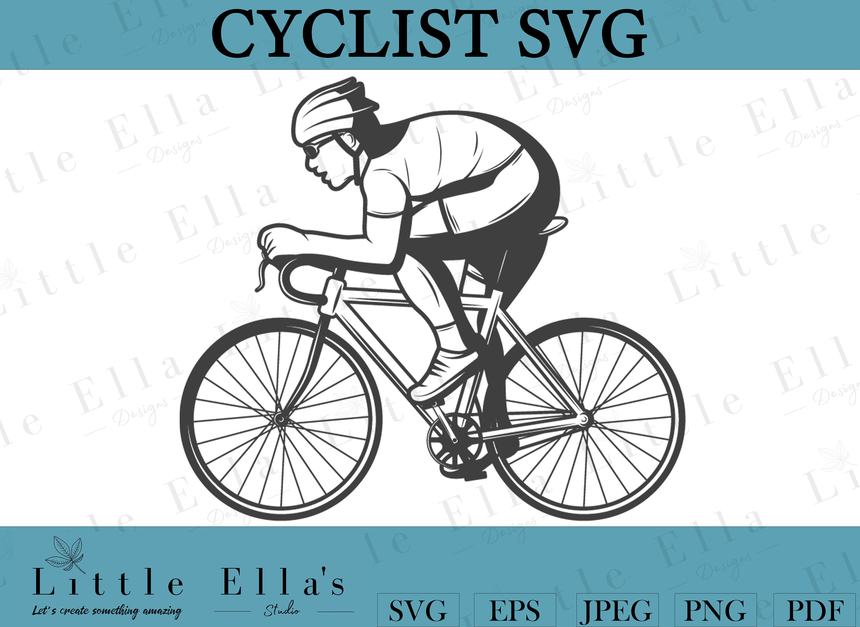 Racing Bike SVG, Cyclist SVG, Cycling Svg, Cyclist Silhouette, Png and ...