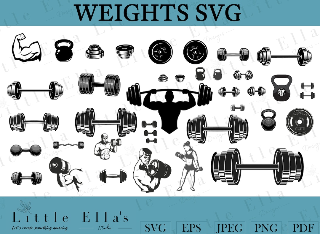 Weight Lifting SVG, Weights SVG, Fitness Coach, Fitness Svg, Dumbbells ...