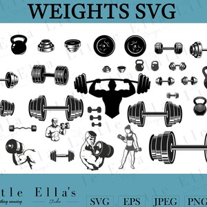 Weight Lifting SVG, Weights SVG, Fitness Coach, Fitness Svg, Dumbbells ...