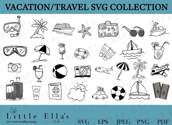 Vacation Bundle SVG Travel SVG Bundle Travel Svg Vacation - Etsy