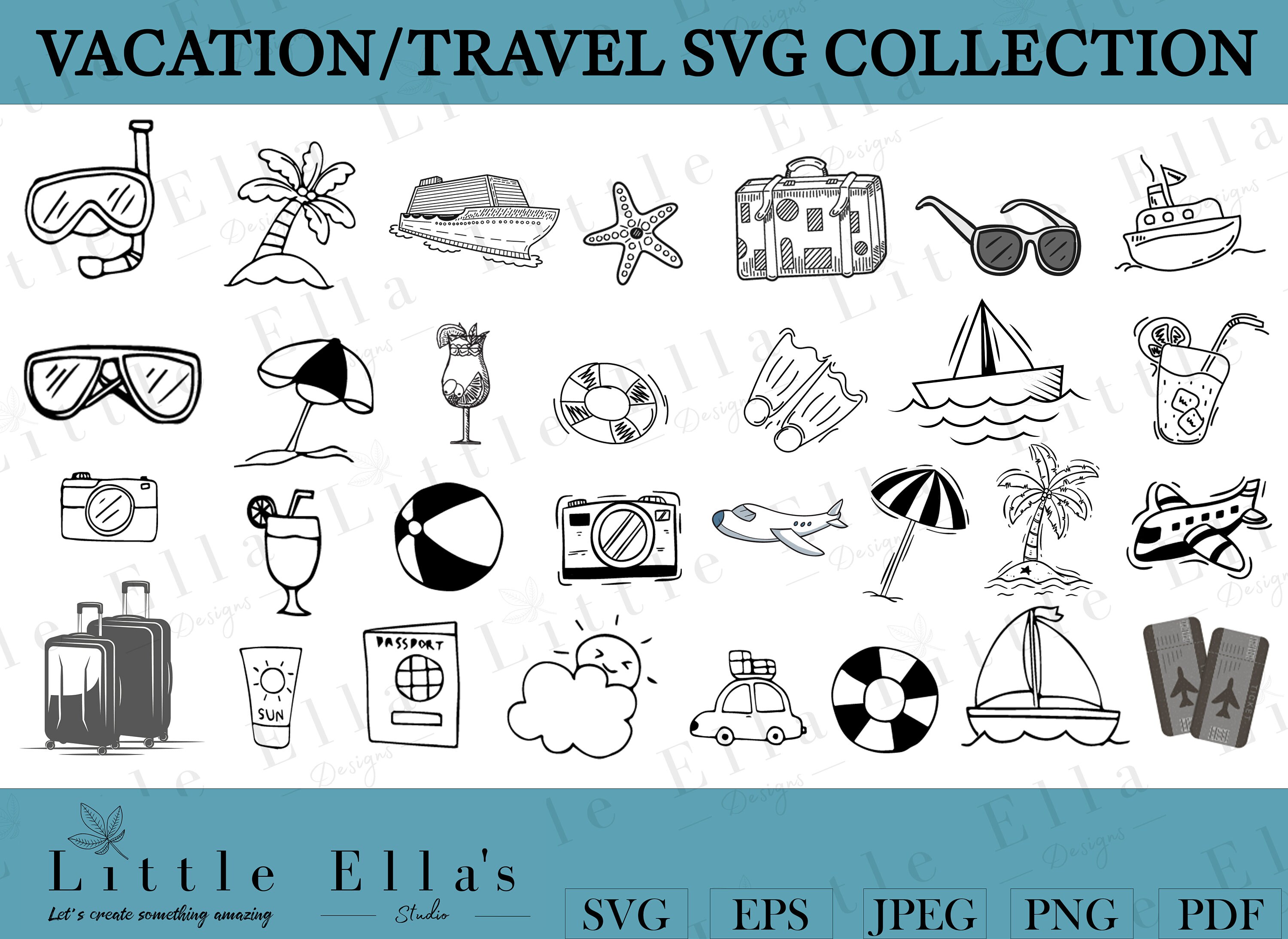 Vacation Bundle SVG, Travel SVG Bundle, Travel Svg, Vacation Svg ...