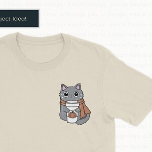 Fall Cat With Pumpkin Latte Layered SVG | Cute Grey Halloween Cat Cut ...
