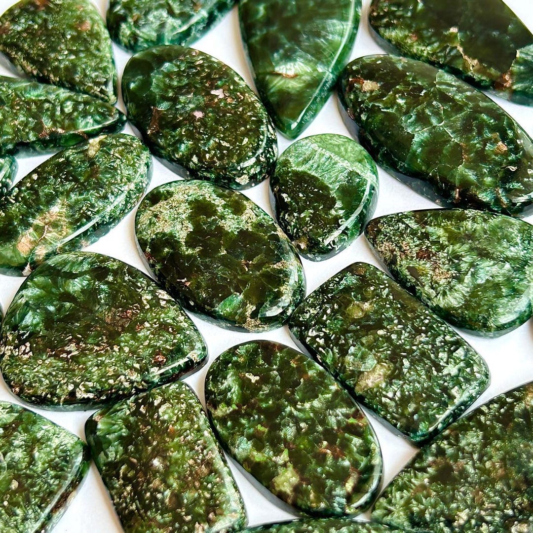 Natural Green Serpentine Cabochon Lot, Mix Shape, Jewelry Making - Etsy