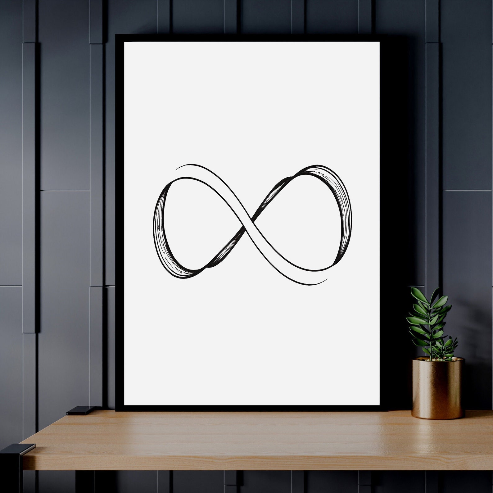 Black and White Infinity Symbol Infinity Printable Wall Art - Etsy
