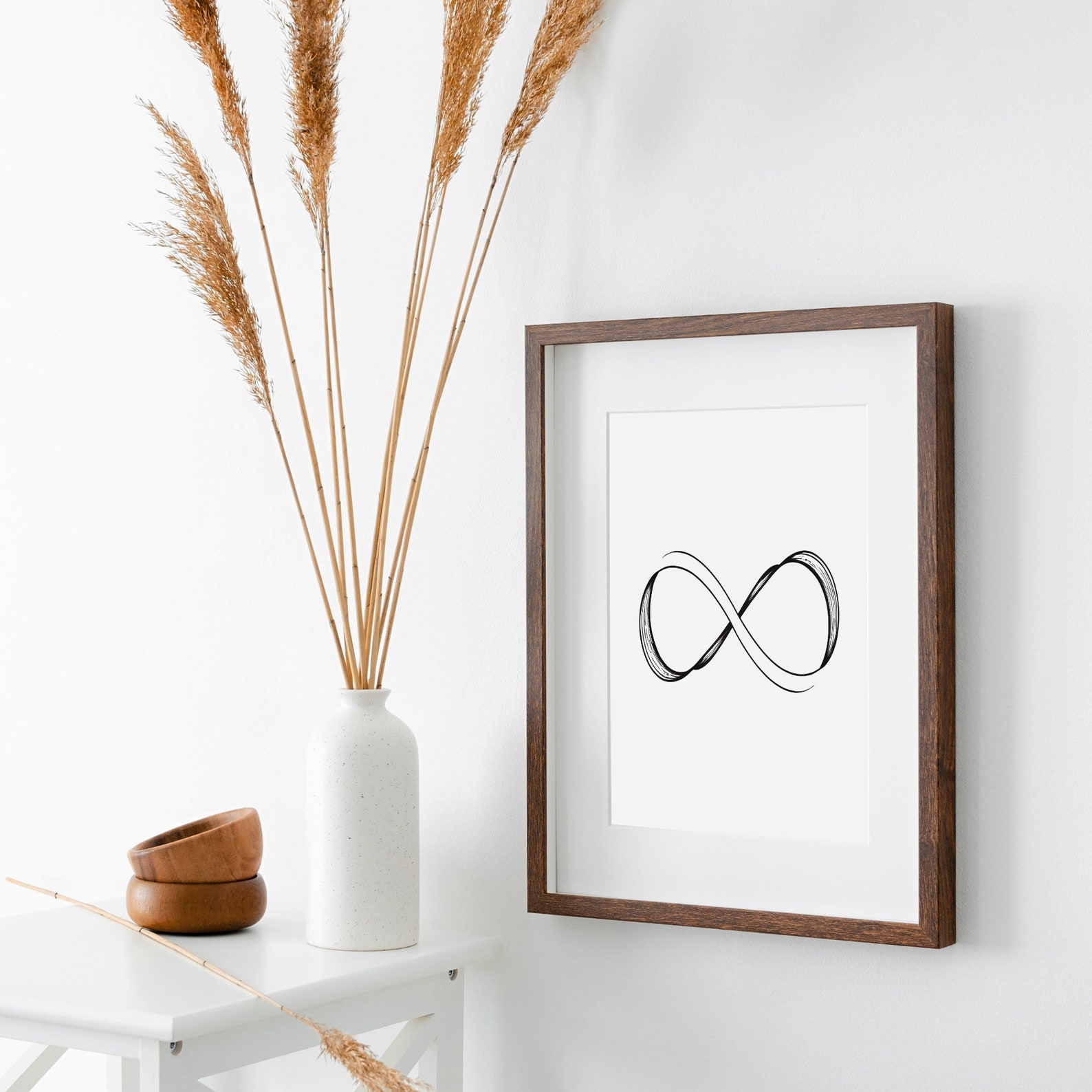 Black and White Infinity Symbol Infinity Printable Wall Art - Etsy