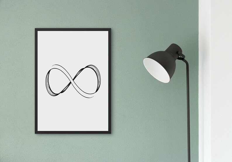 Black and White Infinity Symbol Infinity Printable Wall Art - Etsy