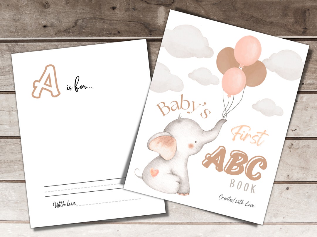 Elephant ABC Coloring Book: Baby Shower Game (digital Download) - Etsy