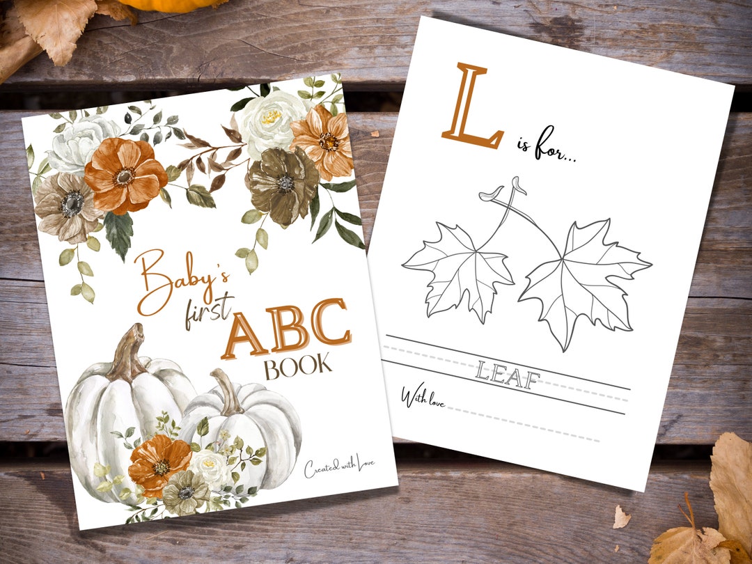 Baby’s First ABC Coloring Book, Autumn Baby Shower Alphabet Book, Fall ...