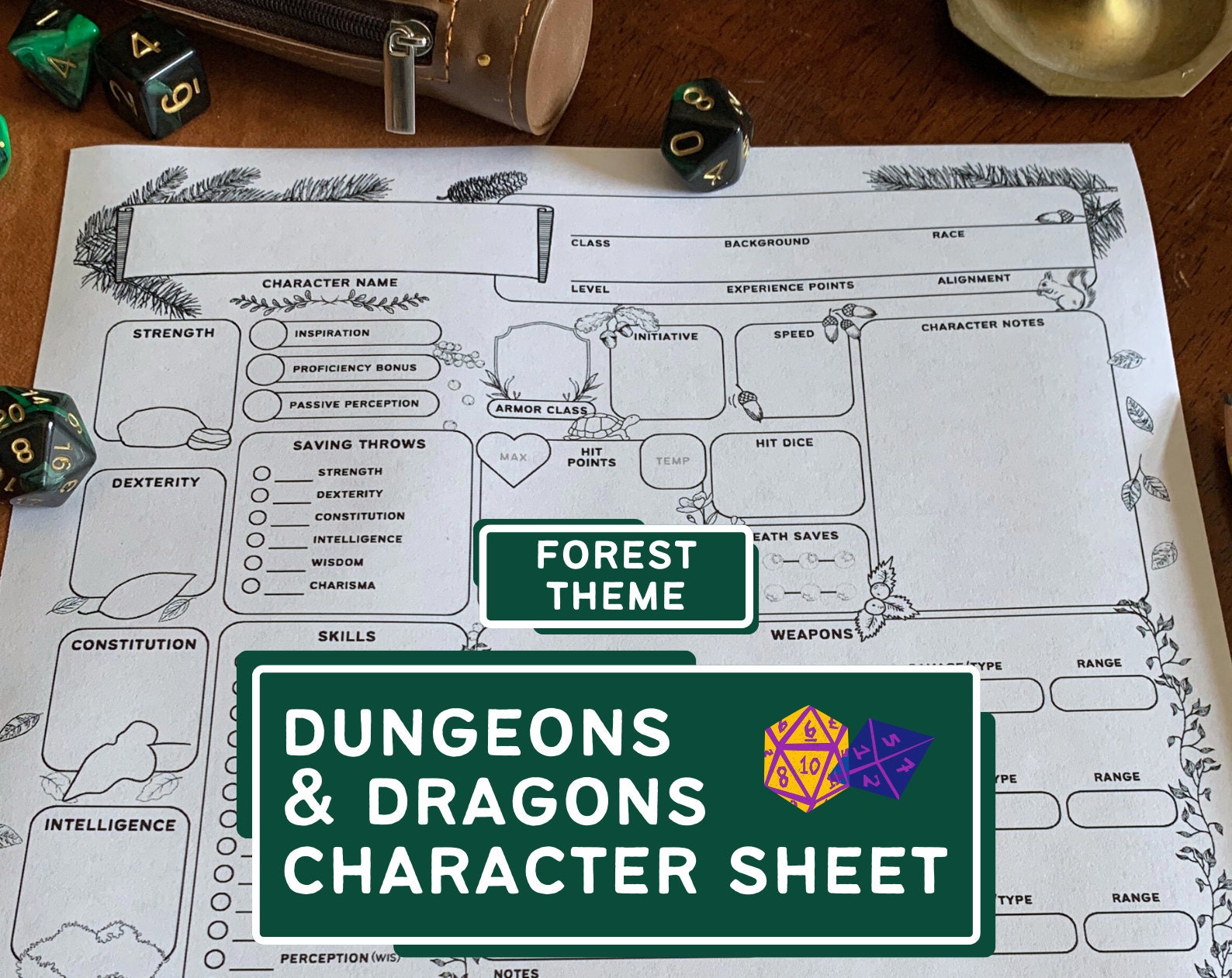 Dnd 5e Character Sheet & Spell Sheets | Printable Pdfs for Dungeons and ...
