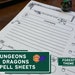 Dnd 5e Character Sheet & Spell Sheets | Printable Pdfs for Dungeons and ...