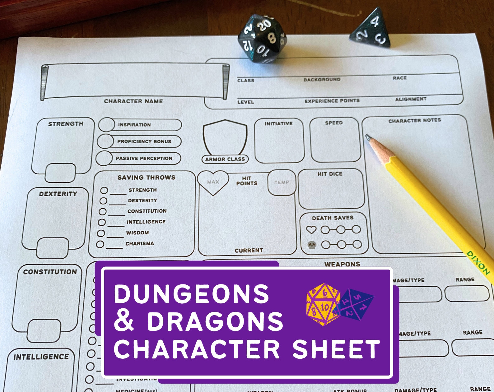 Dnd 5e Character Sheet & Spell Sheets | Printable Pdfs for Dungeons and ...