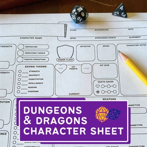 Dnd 5e Character Sheet & Spell Sheets | Printable Pdfs for Dungeons and ...