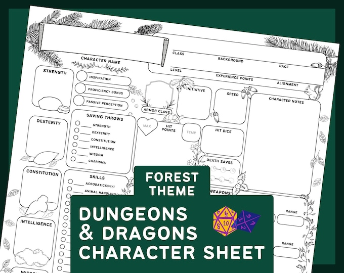 Western Character Sheet - Dnd 5e - Etsy Canada