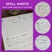 Dnd 5e Character Sheet & Spell Sheets | Printable Pdfs for Dungeons and ...