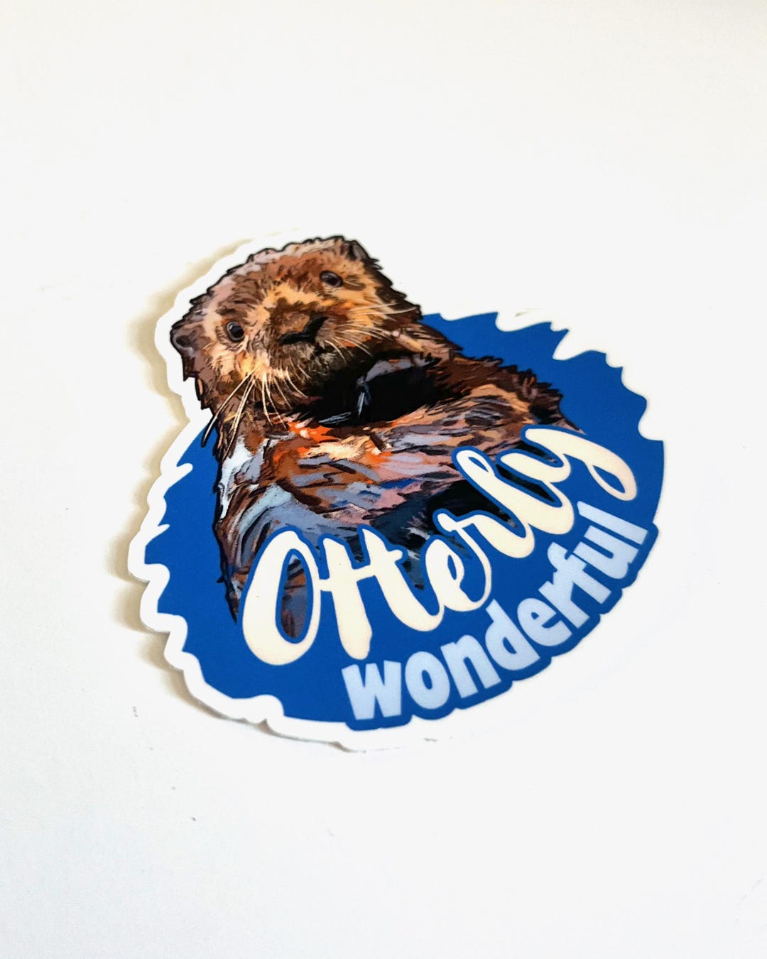 Sea Otter Sticker | Waterproof Otter Sticker | Wildlife Sticker - Etsy