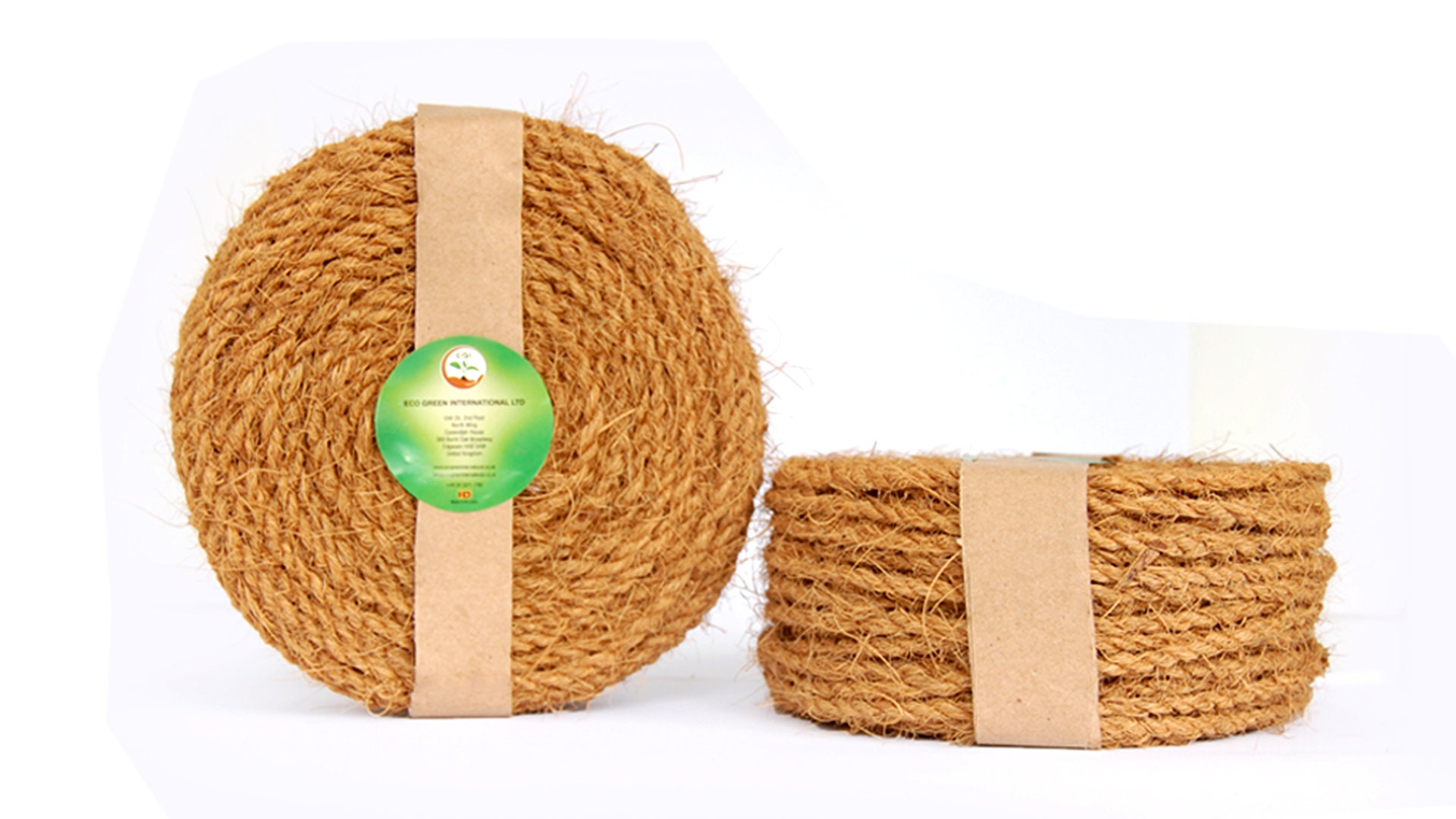 Handmade Heavy Duty 25M 100% Eco-friendly Twisted Coir Husk Fiber Ropes ...