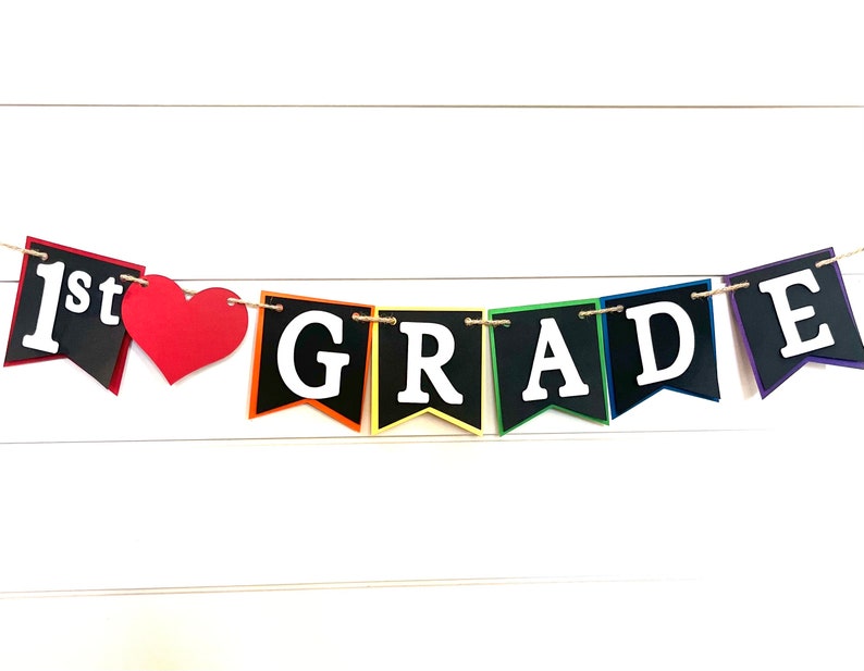 First Day of School Banner, Custom School Banner, Custom Grade Banner ...