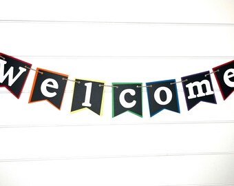 Editable Classroom Welcome Banner Bold Brights Classroom Decor ...