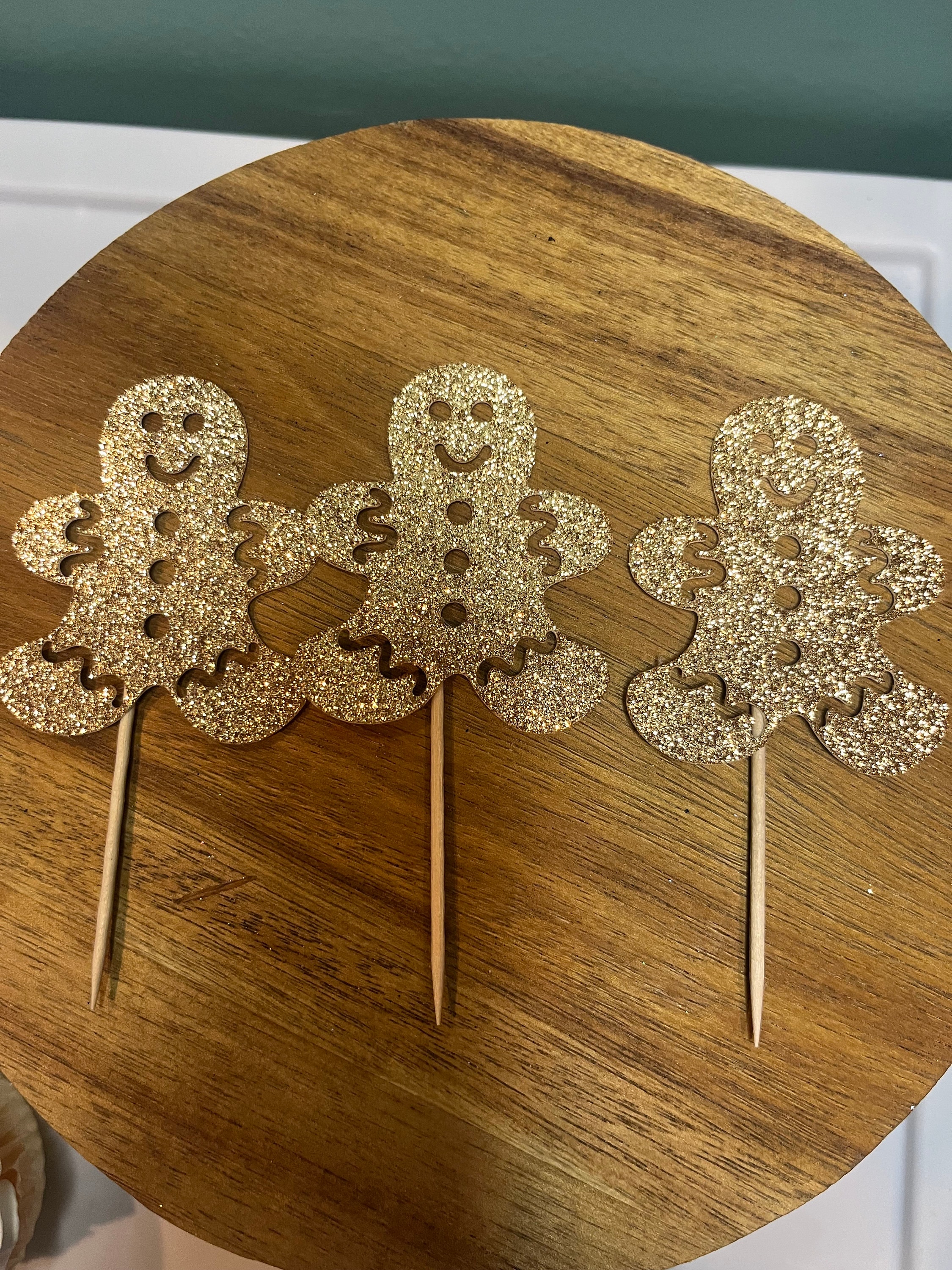 Gingerbread Man Cupcake Toppers, Christmas Cupcake Toppers, Christmas ...