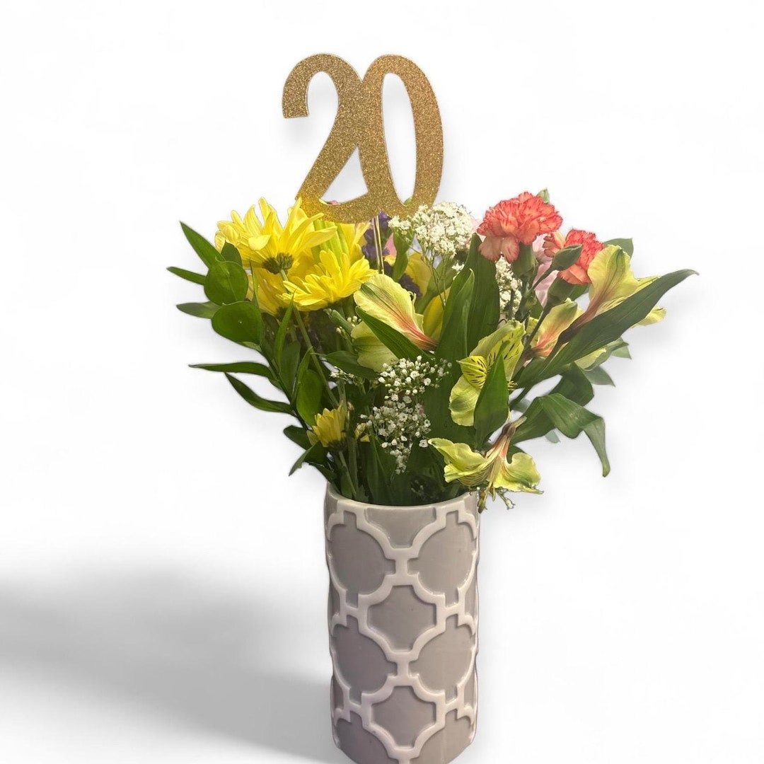 Birthday Centerpiece, 20th Birthday Celebration, 20th Birthday, 20 ...