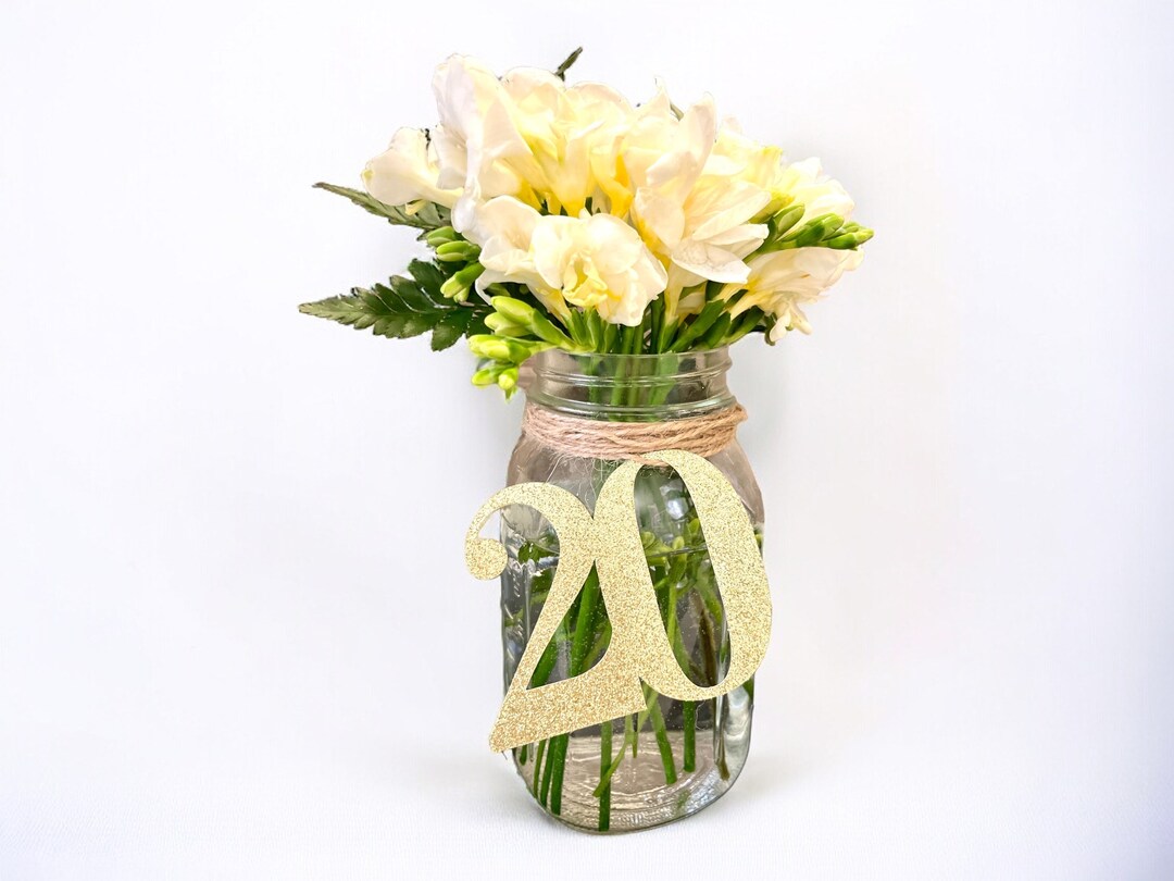 20th Birthday Party Decor, Age Birthday Party Decor, Mason Jar ...