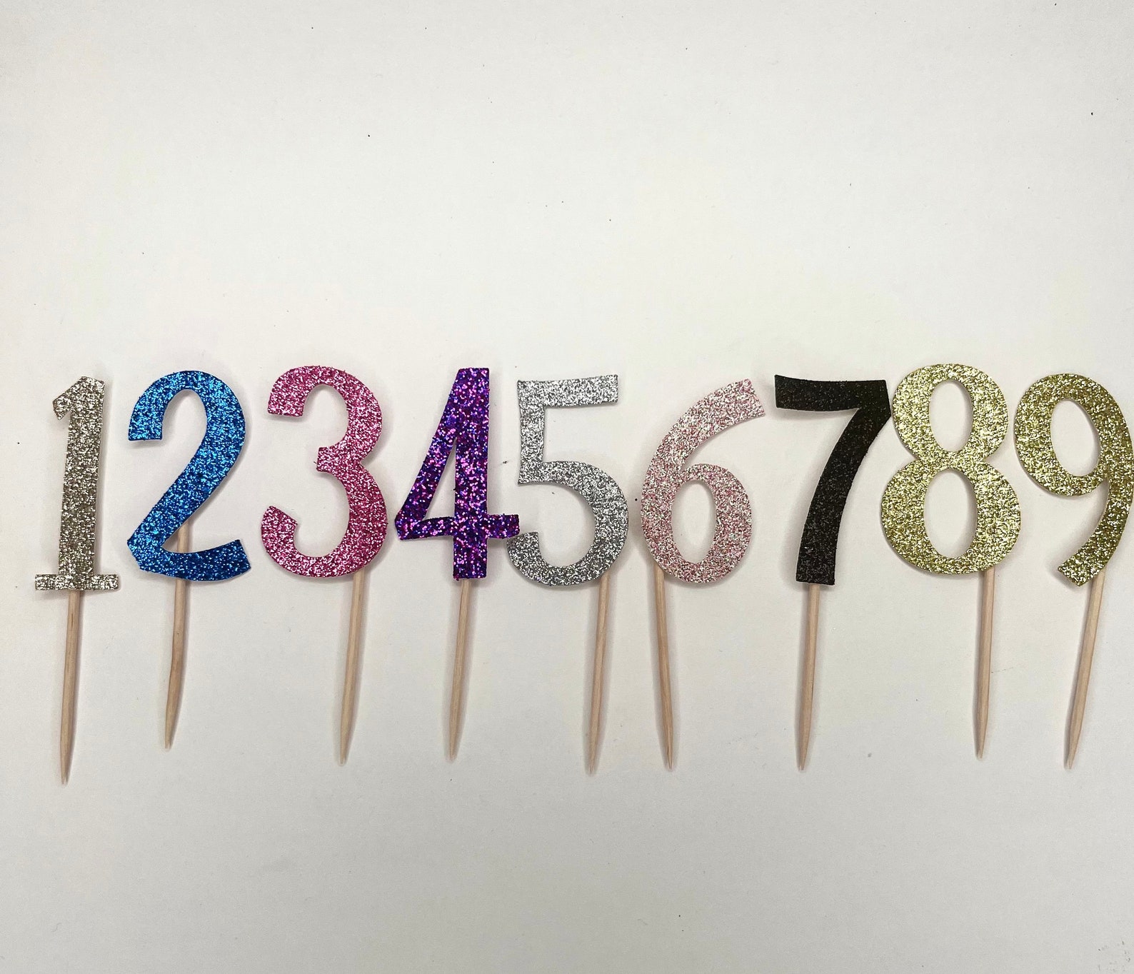 Number Cake Toppers 1-9 - Etsy