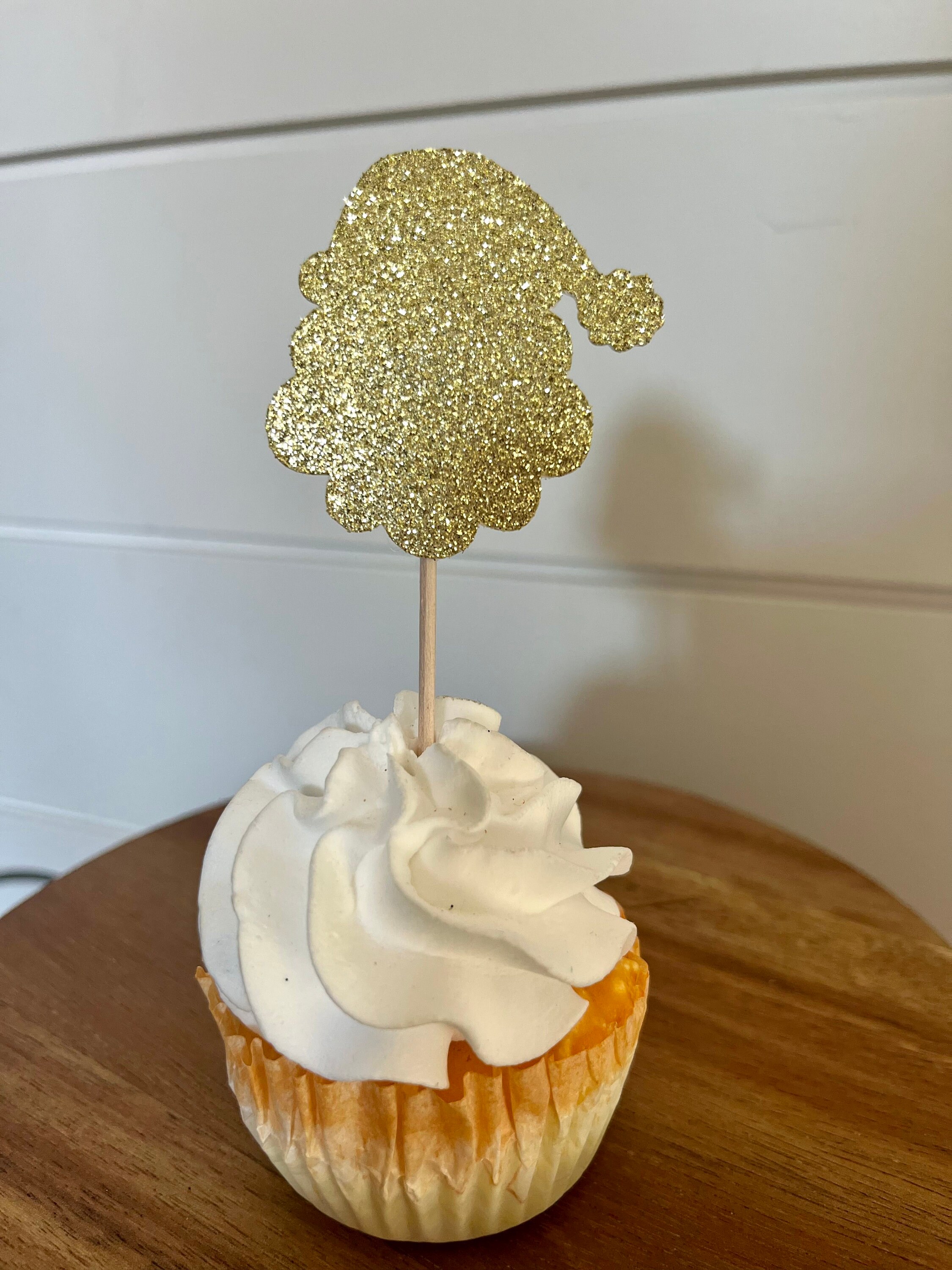 Santa Cupcake Topper, Christmas Cupcake Topper, Holiday Cupcake Topper ...