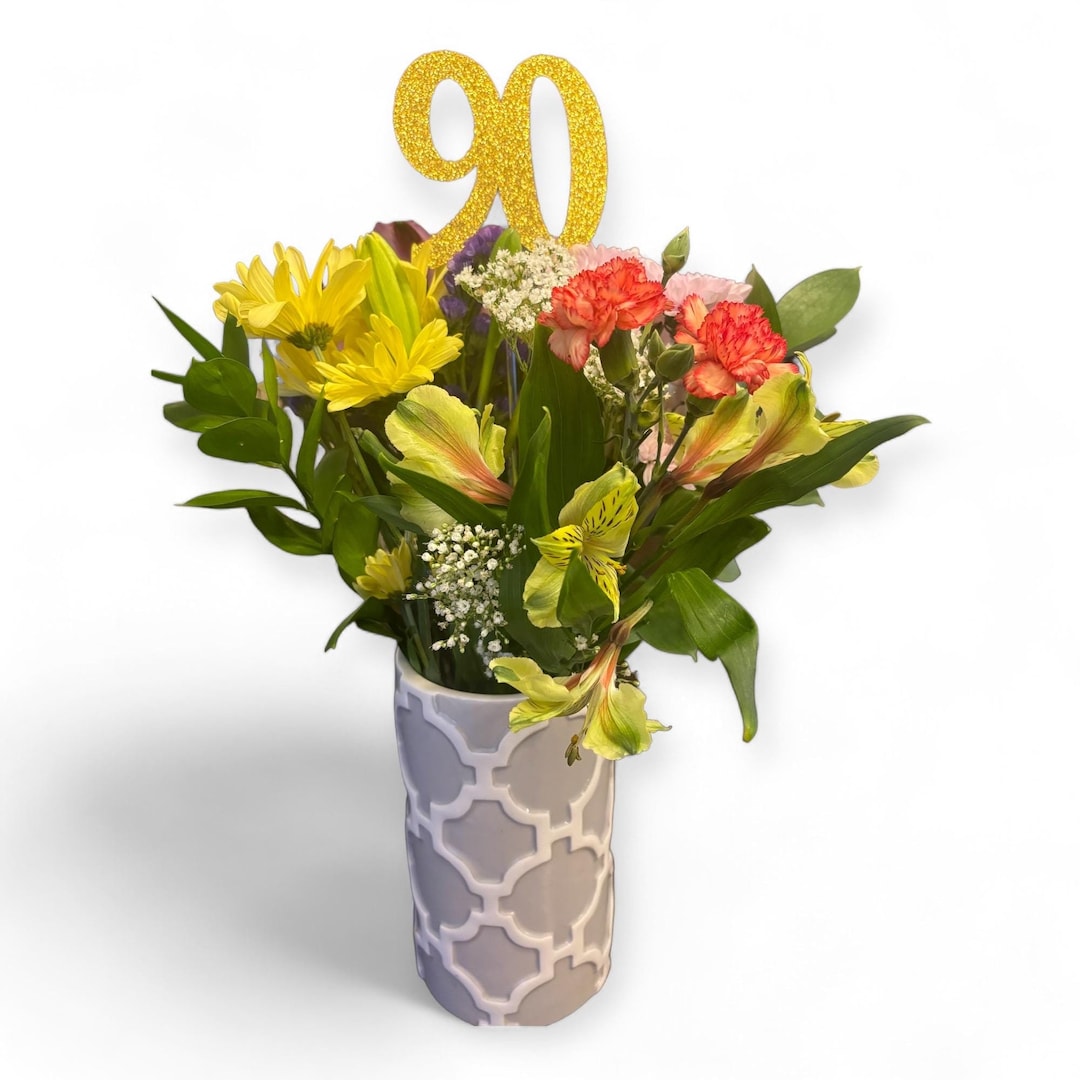 Birthday Centerpiece, 90th Birthday Celebration, 90th Birthday, 90 ...