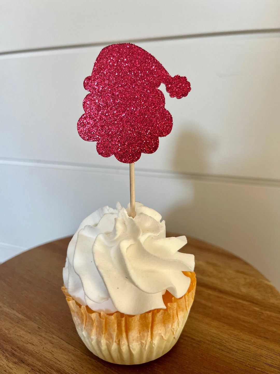 Santa Cupcake Topper, Christmas Cupcake Topper, Holiday Cupcake Topper ...
