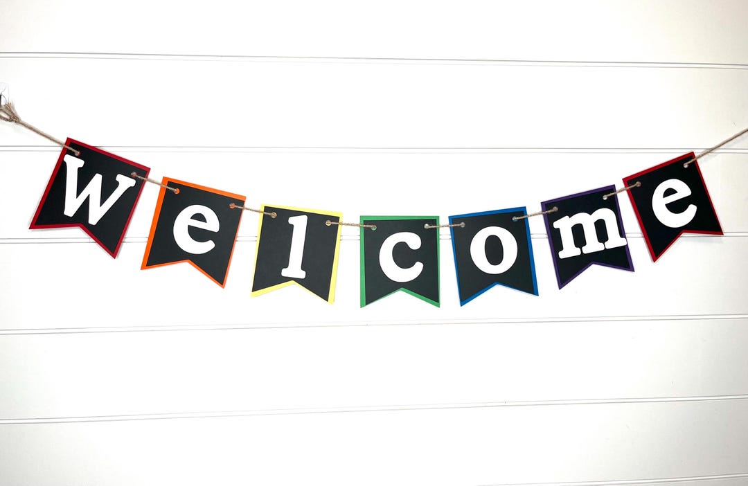 Welcome Classroom Banner: Rainbow Back to School Decor - Etsy